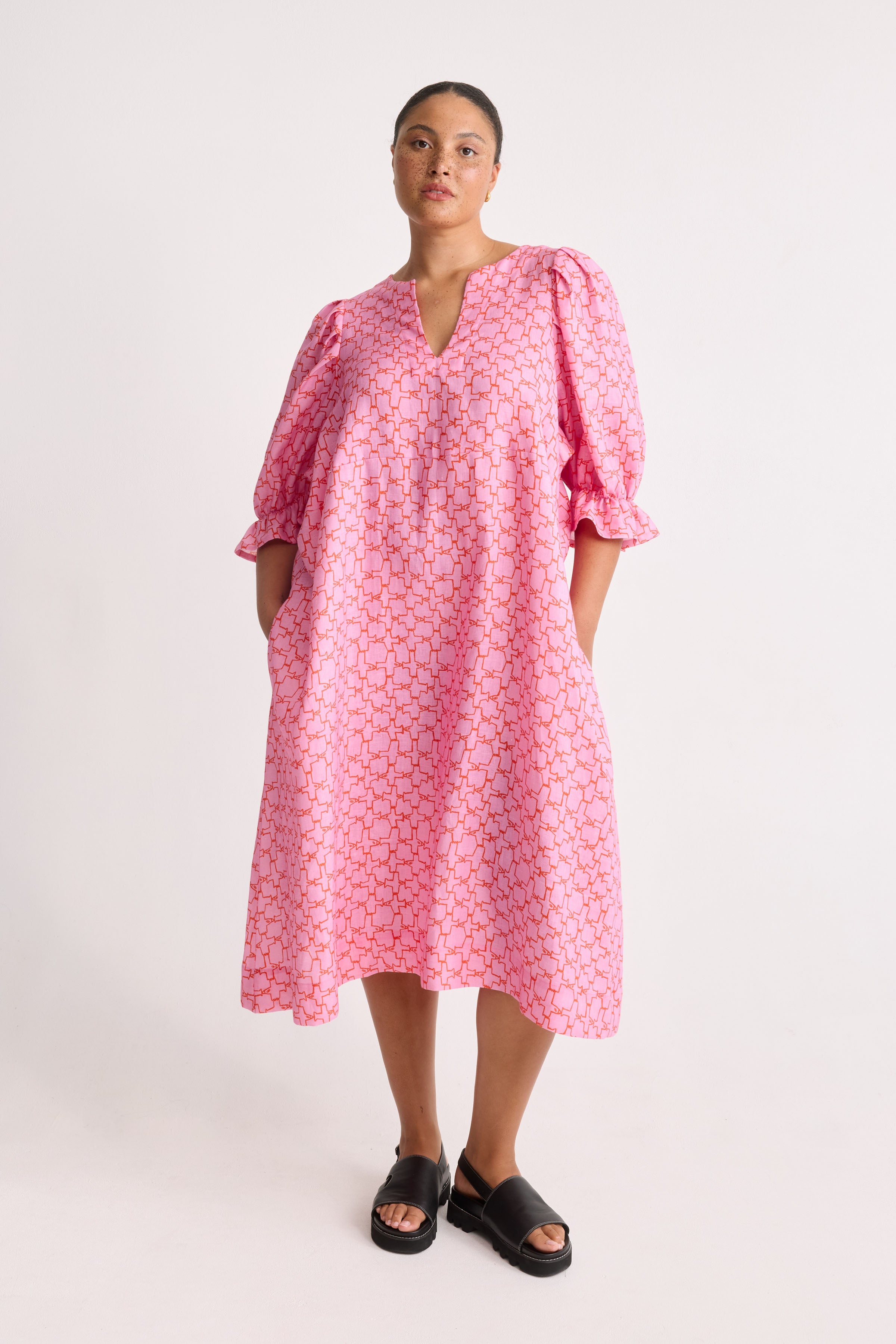 Venus Dress - Meridian Linen – Kuwaii